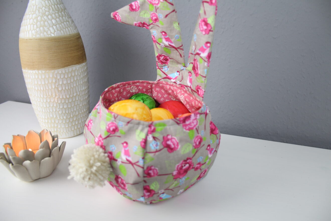 Easter Basket Sewing Pattern Bunny Treat Bag fabric PDF template spring ...