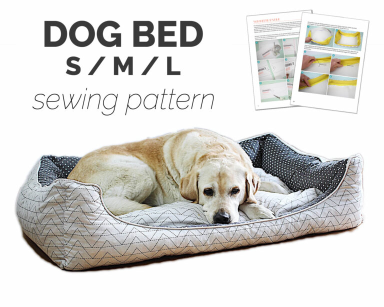 Dog Bed Sewing Pattern (with zipper & washable) small large PDF huge ...