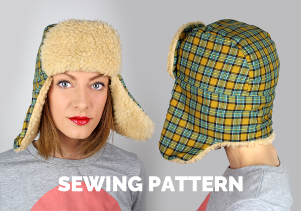 Trapper Hat Sewing Pattern winter Bomber Tutorial With Earflap PDF